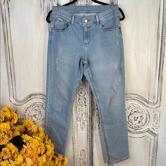 Mott & Bow | Jeans | Mott Bow Light Blue Slim Straight Denim Jeans ...